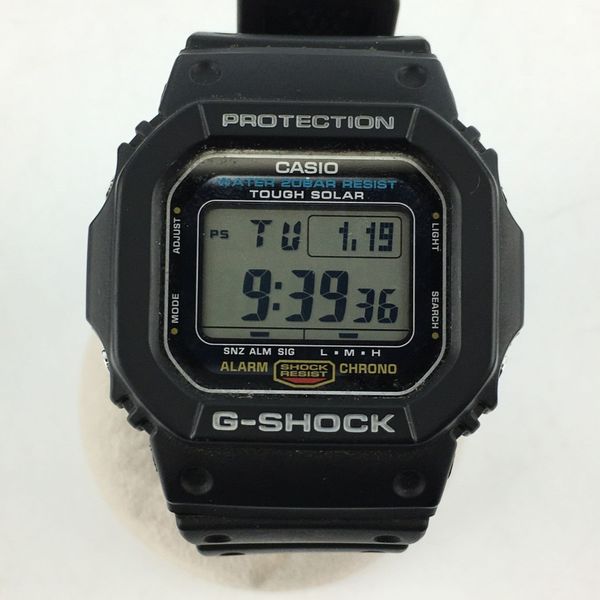 [Used] CASIO Solar Watch / Digital / Rubber / Gray / Black / G-5600E ...