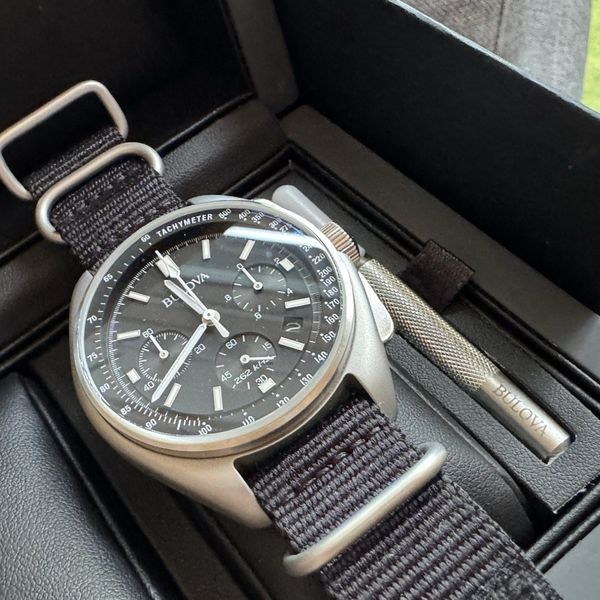 Bulova Men's Lunar Pilot Apollo 15 50th Anniversary Watch 45mm ...