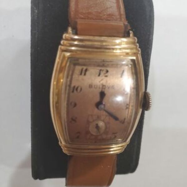 Vintage Bulova Brewster Salmon Dial Mechanical Mens Watch | WatchCharts ...