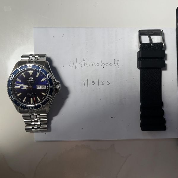 [WTS] Blue Orient Kamasu with Strapcode Jubilee Bracelet | WatchCharts ...