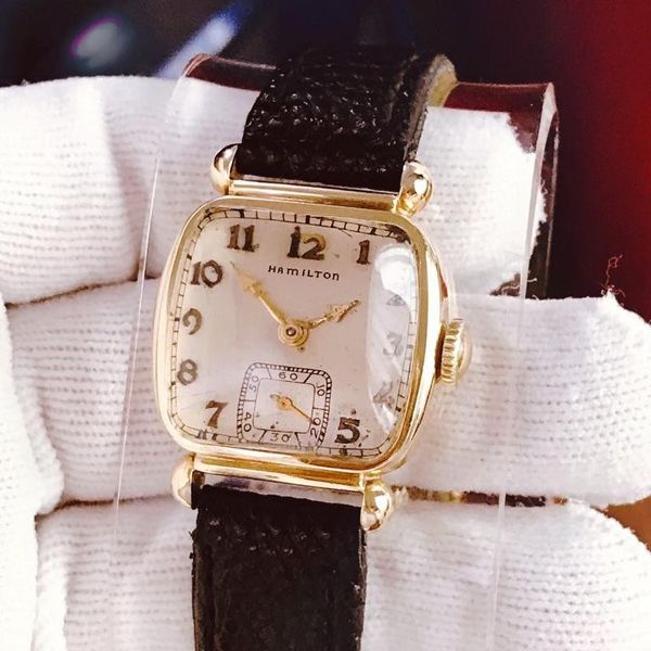 1941 HAMILTON CORAL MARTIN 17J Gr 987F Mechanical Men's Wrist Watch U.S ...