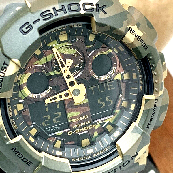 Casio Men's Watch G-Shock GA100CM-5A Camouflage Resin Quartz Analog Digital 5081 | WatchCharts ...