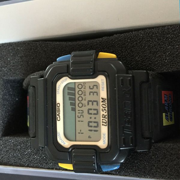 RARE CASIO TM-15 BIKE TIMER VINTAGE WATCH RETRO LCD DIGITAL COLLECTOR ...