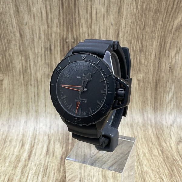Hamilton Khaki Navy Men's Black 46mm Watch Ref. H77845330 Swiss Made ...