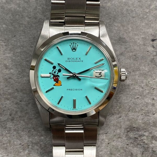 ROLEX - Oyster date Precision 6694 Mickey Mouse Dail 34mm Genuine Rare Vintage | WatchCharts ...