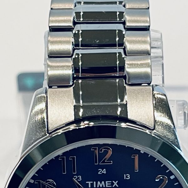 Timex T2M933 Menâ s Watch Indiglo Blue Dial Expandable Band 30M WR ...