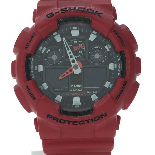 [Used] CASIO Quartz watch, G-SHOCK / Digiana / RED / GA-100B-4AJF ...