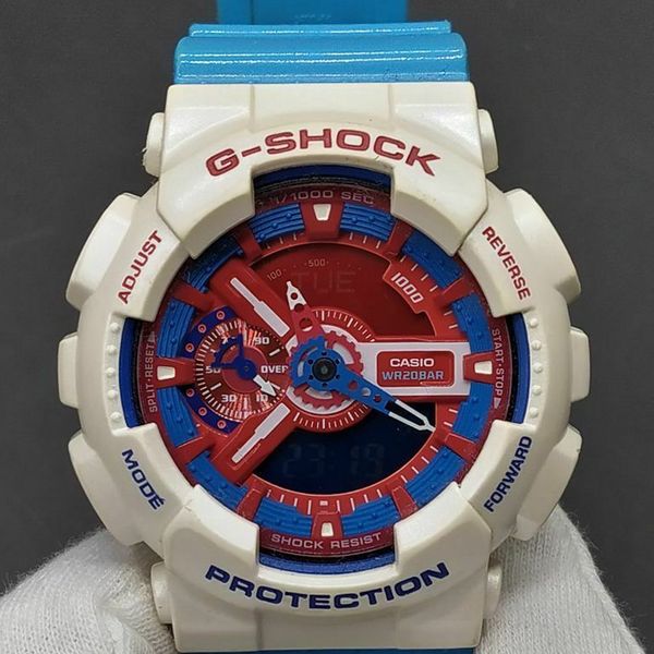 C asio G-Shock GA-110AC-7A X Large "Gundam" Blue Red White Analog ...