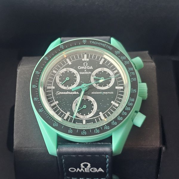 Omega X Swatch Speedmaster Bioceramic Moonswatch Mission To Earth Watch ...