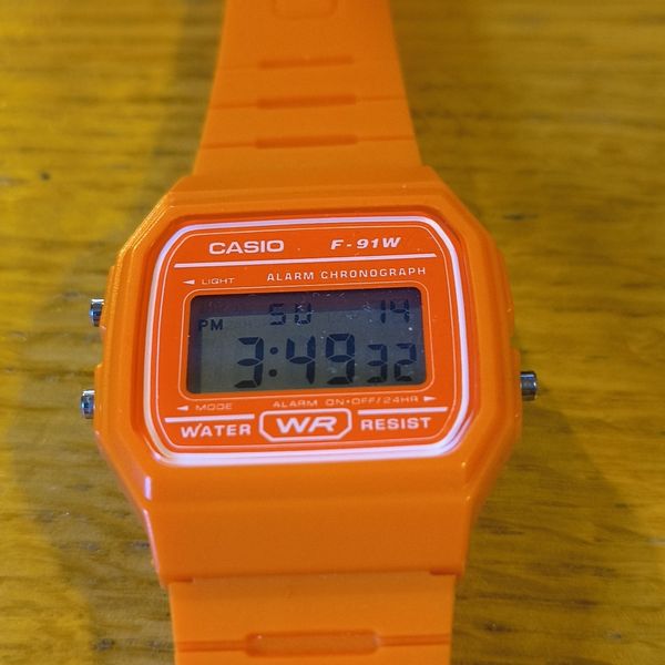 Casio F91 WC-4A2DF Orange | WatchCharts Marketplace