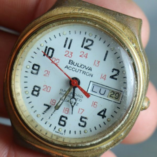 Vintage Bulova Accutron N7 (1967) Day Date GF Railroad Quartz Men's ...