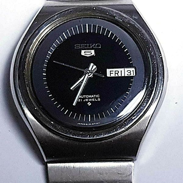 VINTAGE SEIKO 5 6119-8610 Automatic Day/Date 21 Jewels MEN'S JAPAN ...