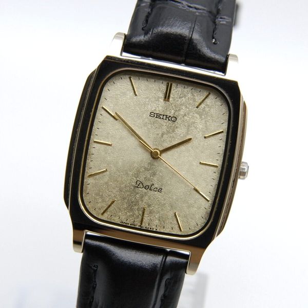 ã Near MINT ã Vintage SEIKO Dolce 8N41-507A 28mm Gold Dial Quartz Men's Watch | WatchCharts ...