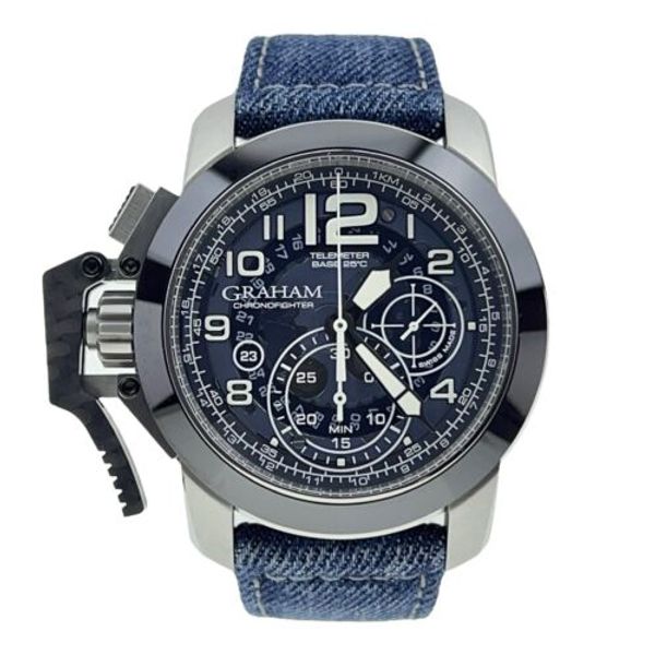 Graham Chronofighter Stainless Steel Blue 49mm Automatic Men’s Watch ...