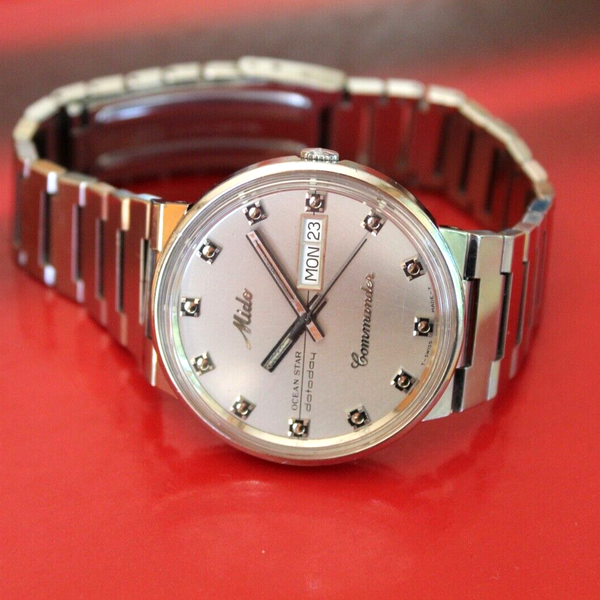 VINTAGE MIDO OCEAN STAR COMMANDER REF 8269 STEEL DAY / DATE AUTOMATIC ...