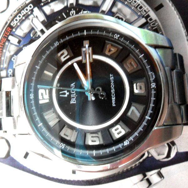 Decent Used S/S Men's Bulova Precisionist 262KHz Claremont Watch 96B129 ...