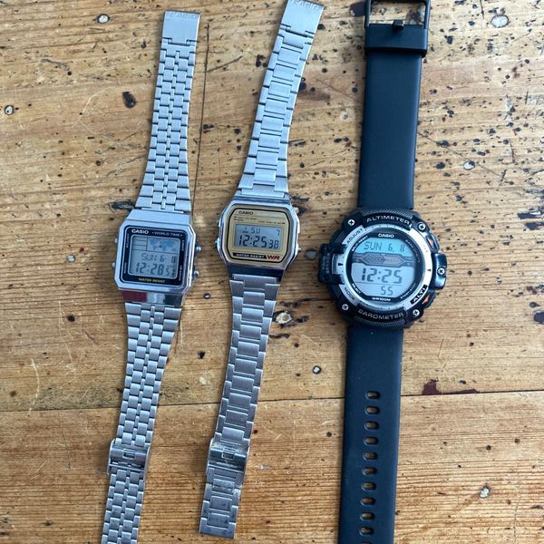 3 X CASIO LCD WATCHES: A500WE, A158WE & SGW-300H GOOD WORKING CONDITION ...