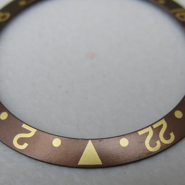 FS: Rolex GMT Yellow Gold plastic model 1675/8 brown fat fonts insert ...