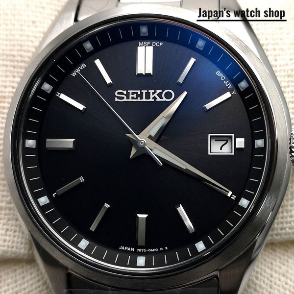 SEIKO Selection SBTM323 Black Solar Atomic Radio Men's Watch New in Box ...