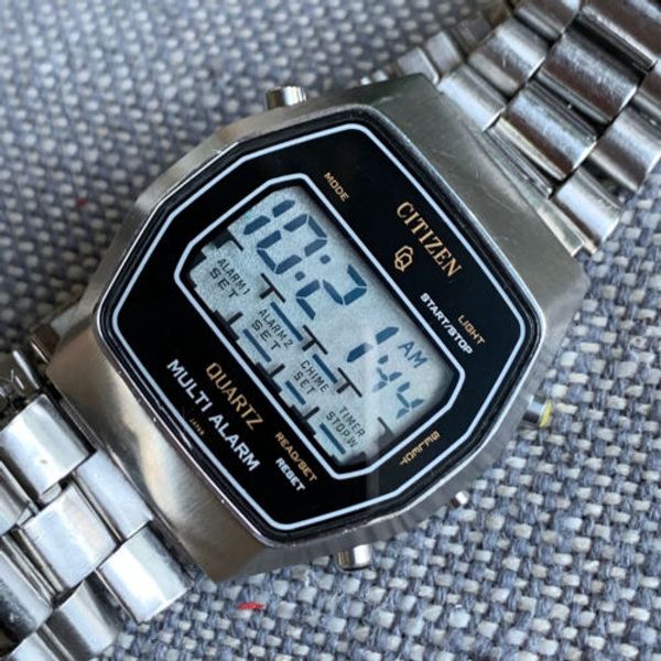 Vintage Citizen Multi Alarm Ref. 40-1919 Quartz Digital Watch Running ...