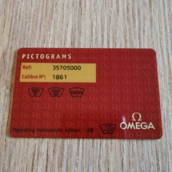 Omega pictograms speedmaster PRO 3570.50 caliber 1861 | WatchCharts