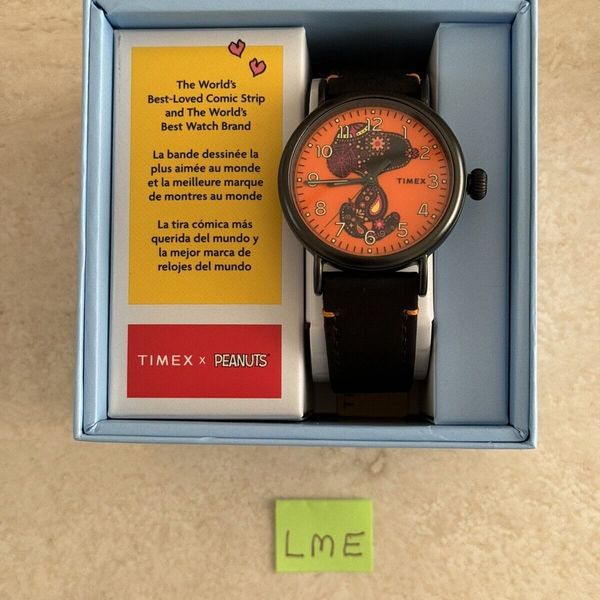 Timex X Peanuts Snoopy DÃ­a De Los Muertos 40mm Leather Strap Watch New ...