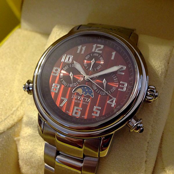 SOLD***Invicta 4144 Moonphase, Day, Date & Month | WatchCharts Marketplace