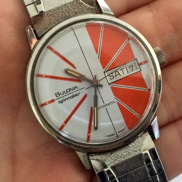 Vintage Collectable 1972 Bulova Automatic Spinnaker Day Date Mans Watch ...