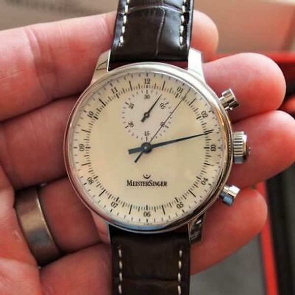 Rarely-seen MEISTERSINGER Singular Chronograph Automatic 43mm Watch Box ...