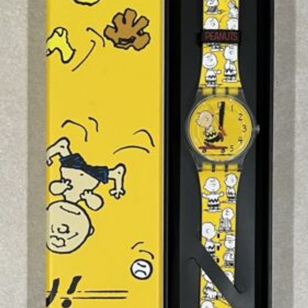 Swatch X Peanuts POW WOW Charlie Brown - SO29Z101 41mm Watch Working ...