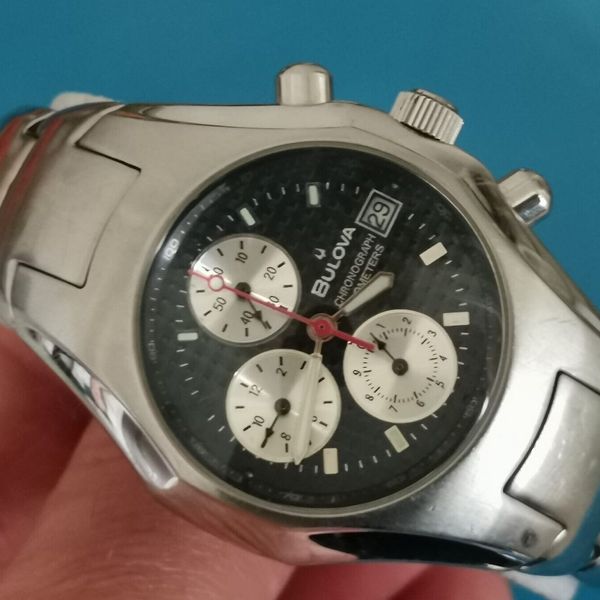 Vintage BULOVA CHRONOGRAPH Quartz Stainless Steel Men Watch 38mm Case ...