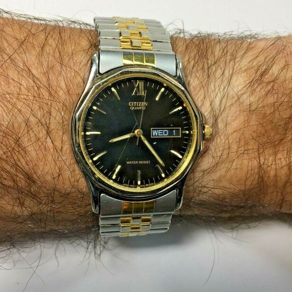 Vintage Citizen Men's Quartz Wrist Watch With Day-Date Working # 5500 ...