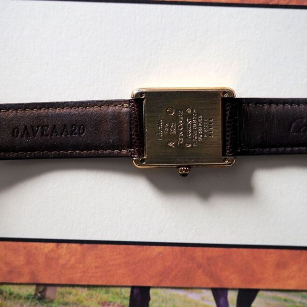 Cartier Tank Quartz 925 Argent Plaque Swiss Made Vintage Watch ...