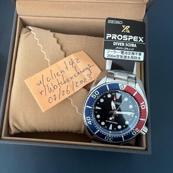 [WTS] New Seiko Prospex SBPK005 5K65 Solar Quartz GMT Pepsi Sumo Divers ...