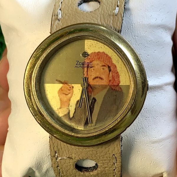 1970'S VINTAGE ZODIAC AUTOMATIC WATCH SADDAM HUSSEIN PORTRAIT IRAQ ...