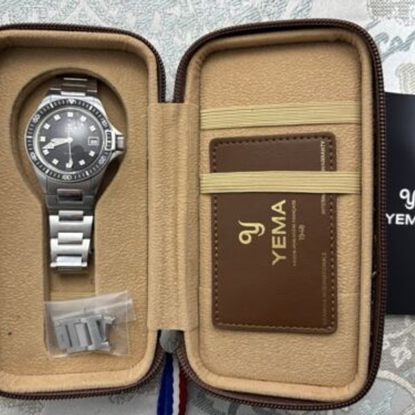 EUC Yema Superman Heritage 39mm Quartz Diver Watch - New Sapphire ...