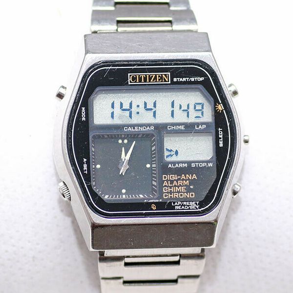 VINTAGE CITIZEN 41-9818 Digi-Ana AKA Mens Wrist Watch, PERFECT WORKING ...
