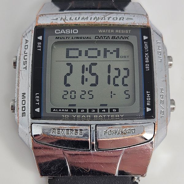 2000s Unisex Casio Illuminator DB-360 Data Bank Telememo 30 35mm Watch ...