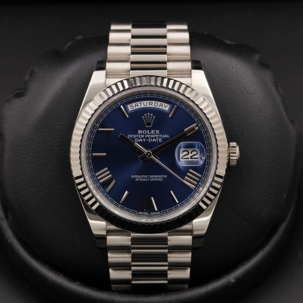 FSOT: Rolex Day-Date 40 - 228239 - Blue Roman Dial - 2017 - Complete ...