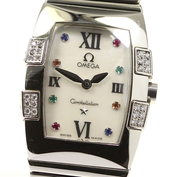 Good product [OMEGA] Omega Constellation Quadrella Diamond Bezel 1585. ...