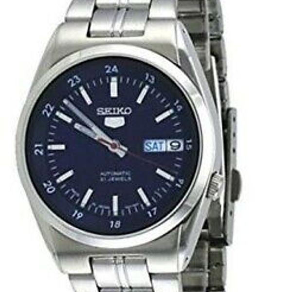 Seiko 5 Automatic SNK563J1 Blue Dial Stainless Steel Men's Watch ...