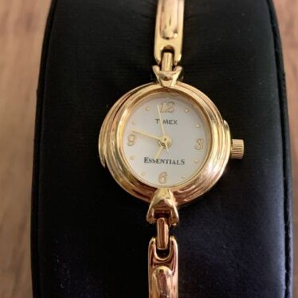 Vintage Women’s Timex Essentials CR 1216 Cell Wrist Watch Gold Tone ...