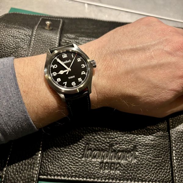[WTS] Hanhart Preventor HD12 Black 39mm on leather strap. Full kit box ...