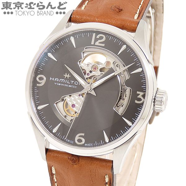 Hamilton Jazzmaster Open Heart Watch Men's Automatic Skeleton Gray Dial ...