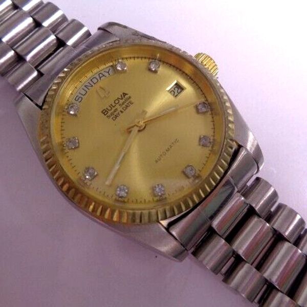 Bulova Super Seville Mens Watch Split Calendar Automatic Gold Dial ...