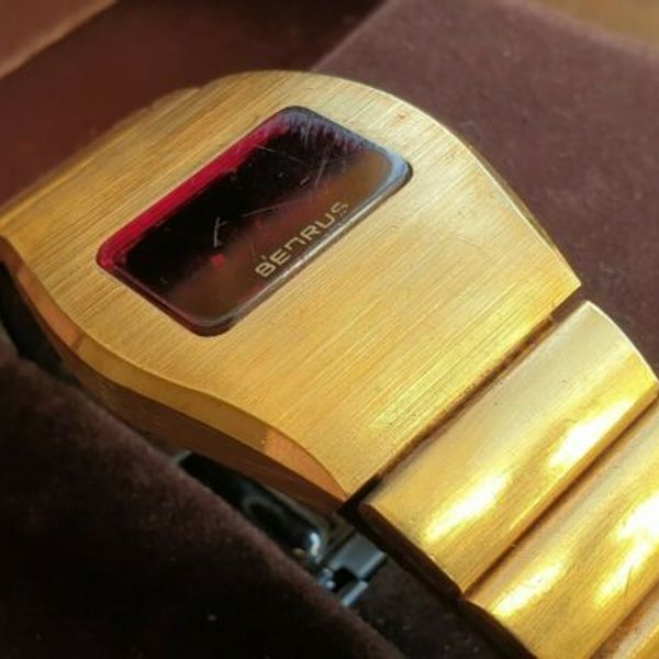 Vintage rare 1975 USA Benrus TechniQuartz RED LED 5 functions with box,tag,35 mm | WatchCharts ...