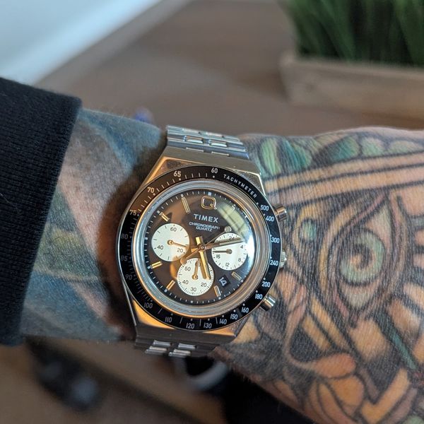 Timex Q Chronograph Motorsport Stainless Steel 40mm Racer Men Watch ...