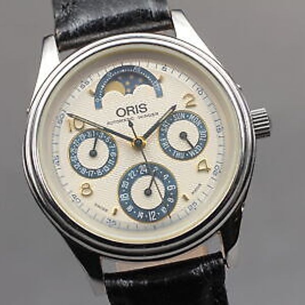Vintage Exc+5 ORIS Complication MoonPhase 7433B Men's Automatic Watch ...