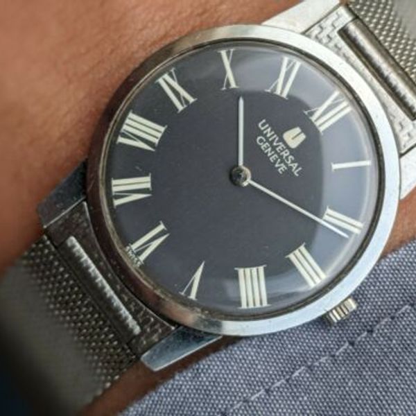 Universal Geneve Ultra-Slim RARE Grey Dial Cal. 1-42 Mechanical w/ UG ...