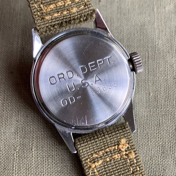 1940's Hamilton ORD. DEPT. Grade 987A US Military WWII Wristwatch ...